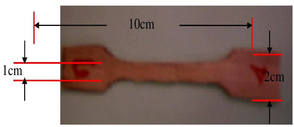 The tensile specimen tensile strength. the instron universal