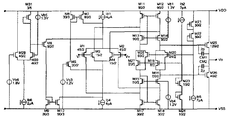 Figure 16 - A compact power-efficient 3 V CMOS rail-to-rail