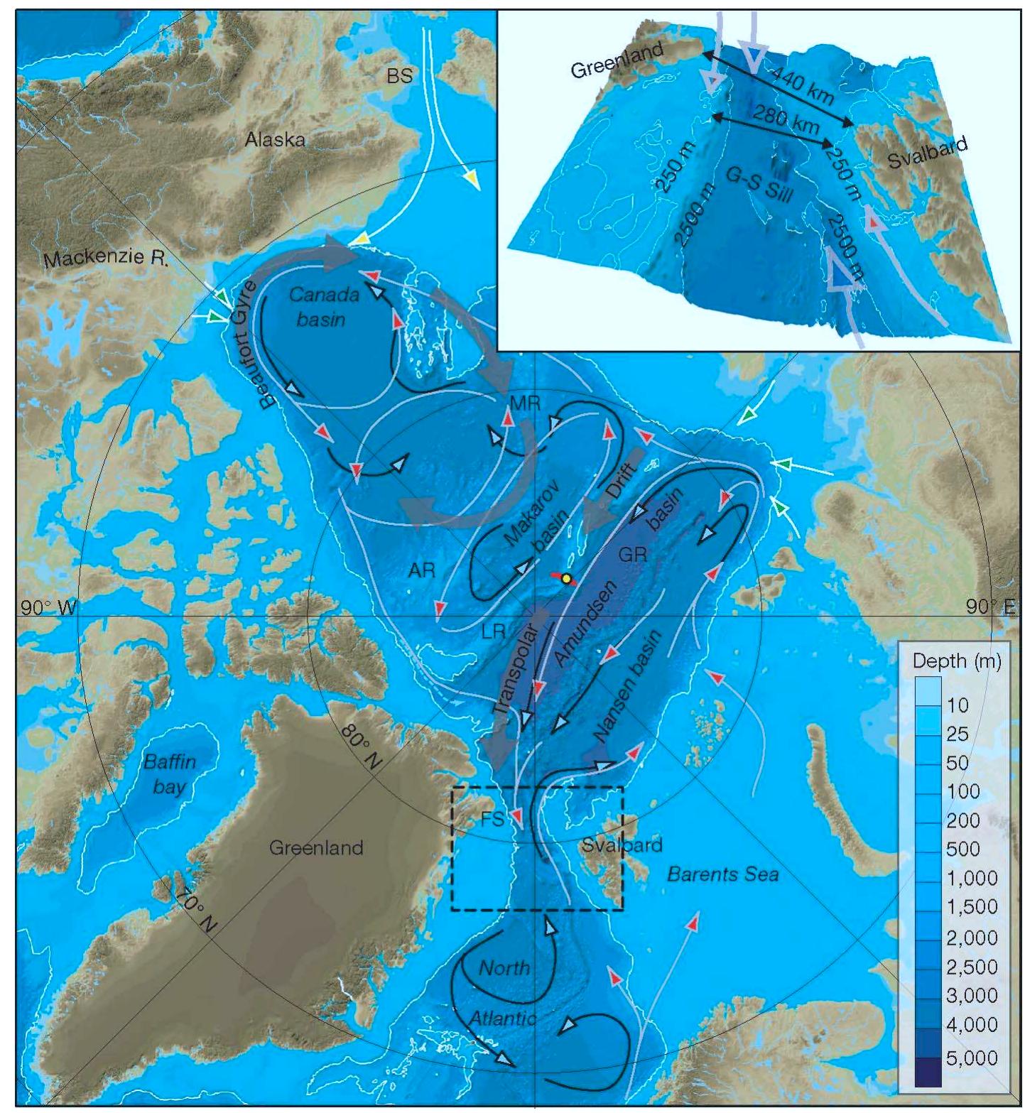 | schematic map of the present ocean circulation in the