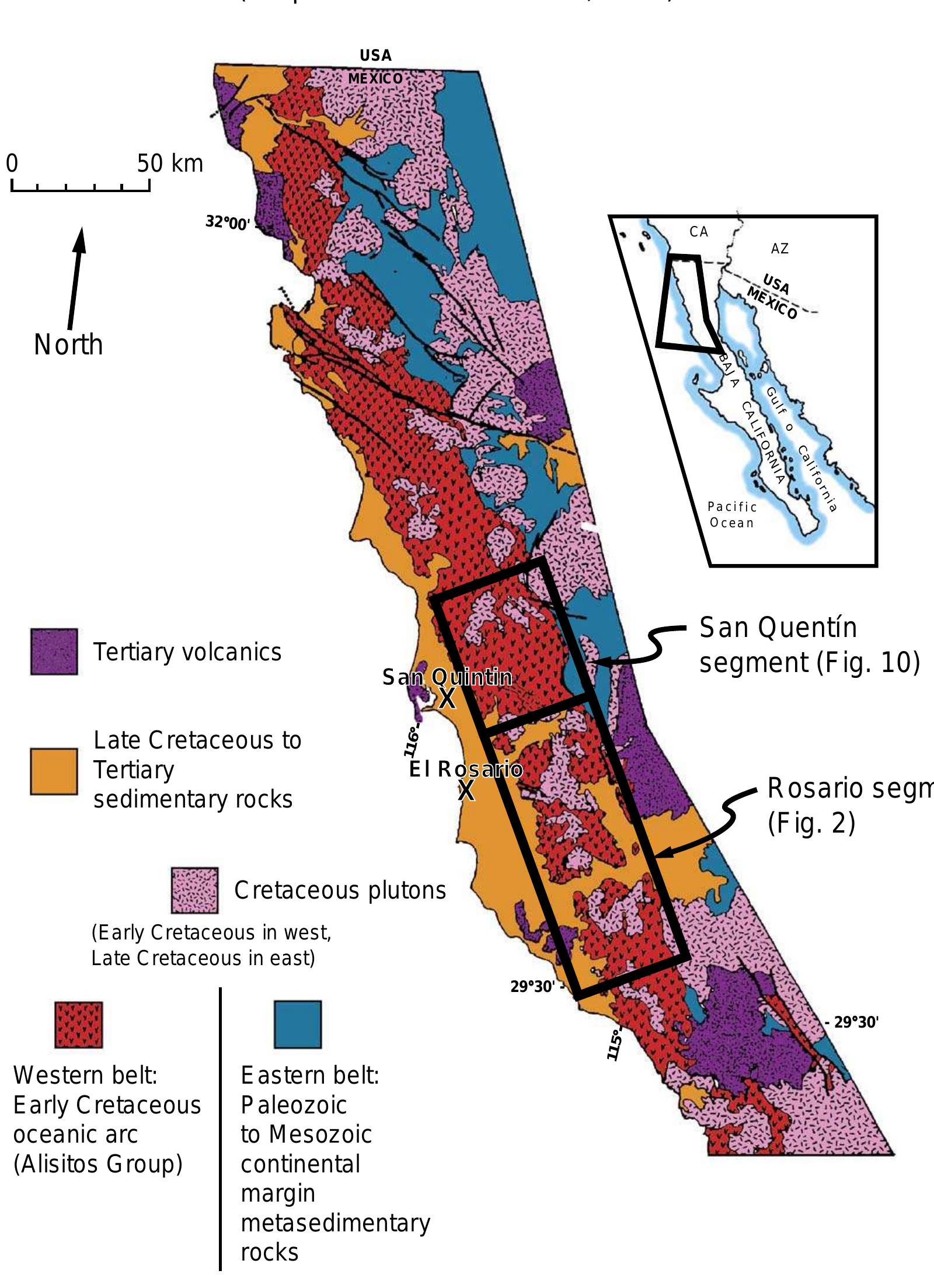 Geologic map of the peninsular ranges i! northwest ba] a