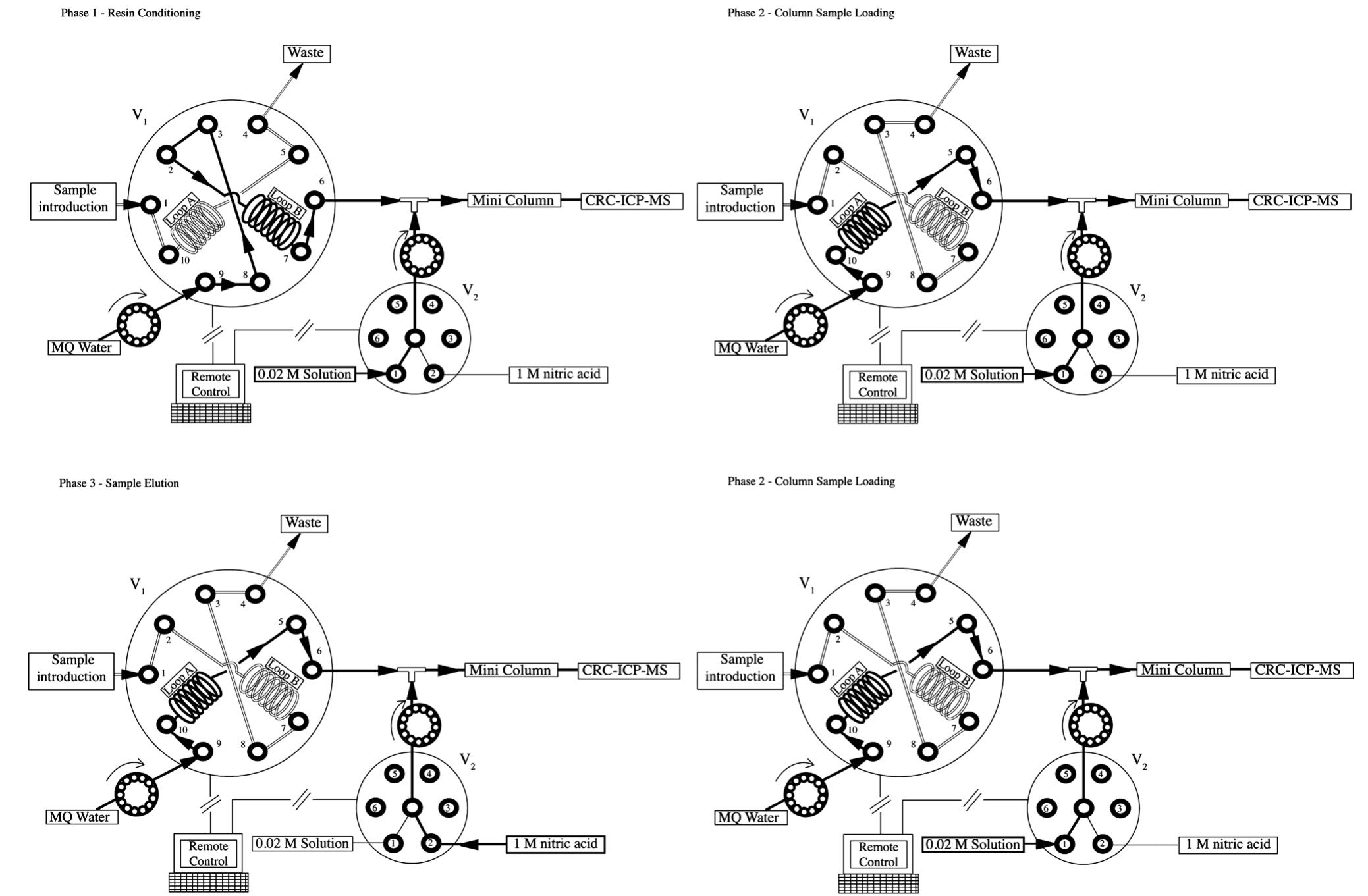 Schematic view of the flow injection manifold system for