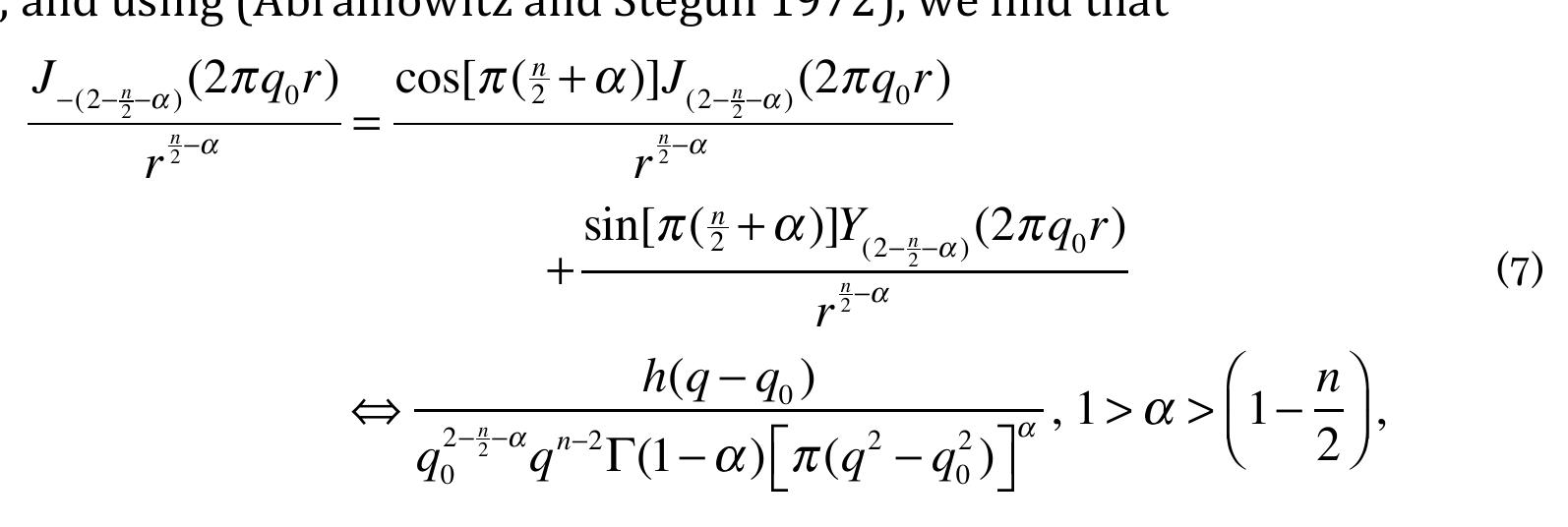 Figure 1 - The Hankel Transform in n-dimensions and Its