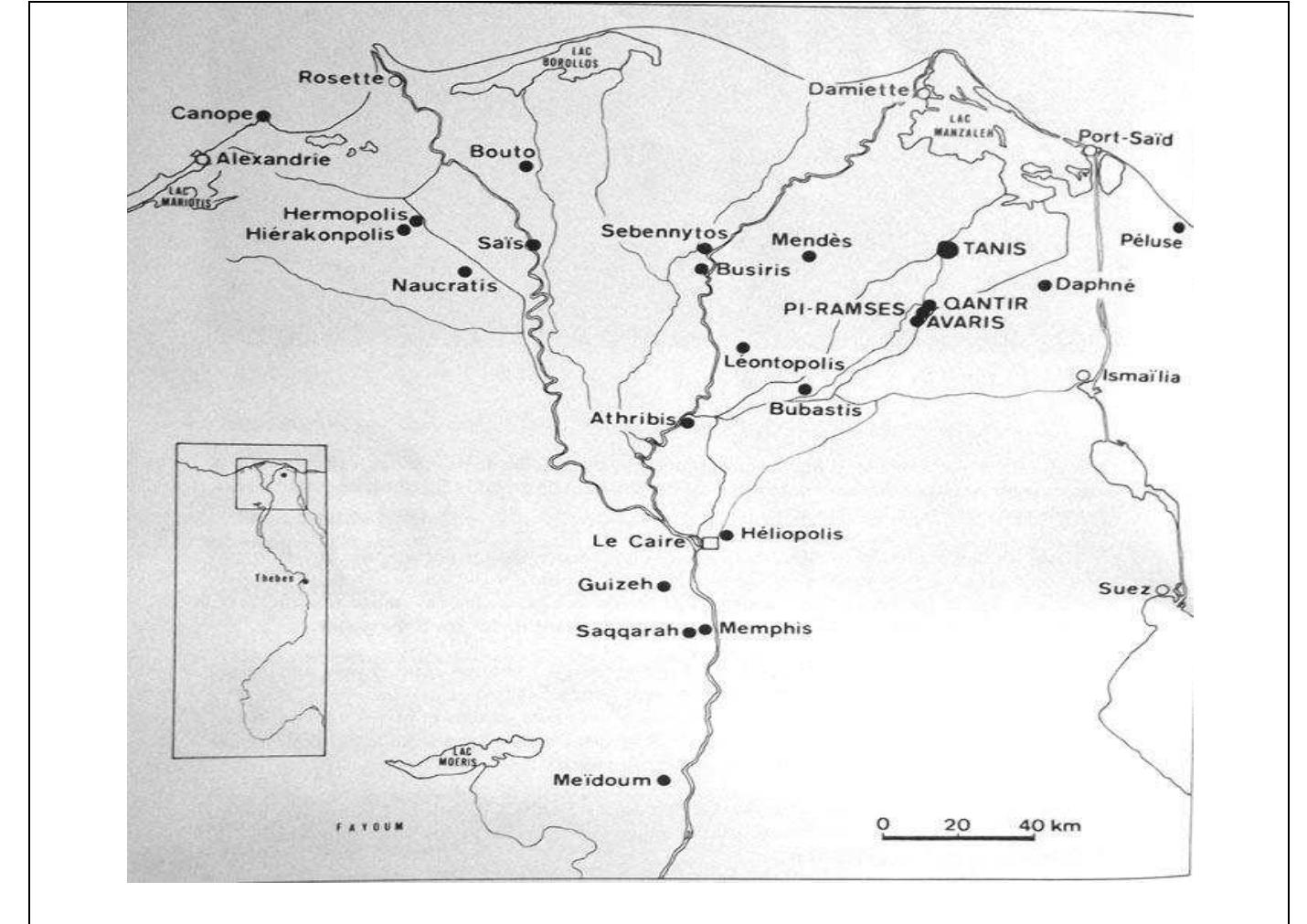 Of the original tanite branch of the nile.' fig. 1: a map of