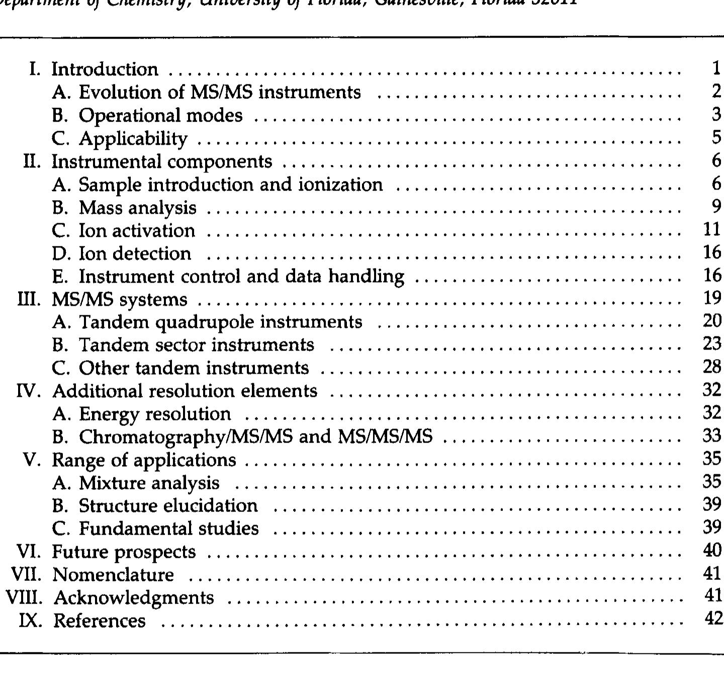 Tandem mass spectrometry (ms/ms) instrumentation mass