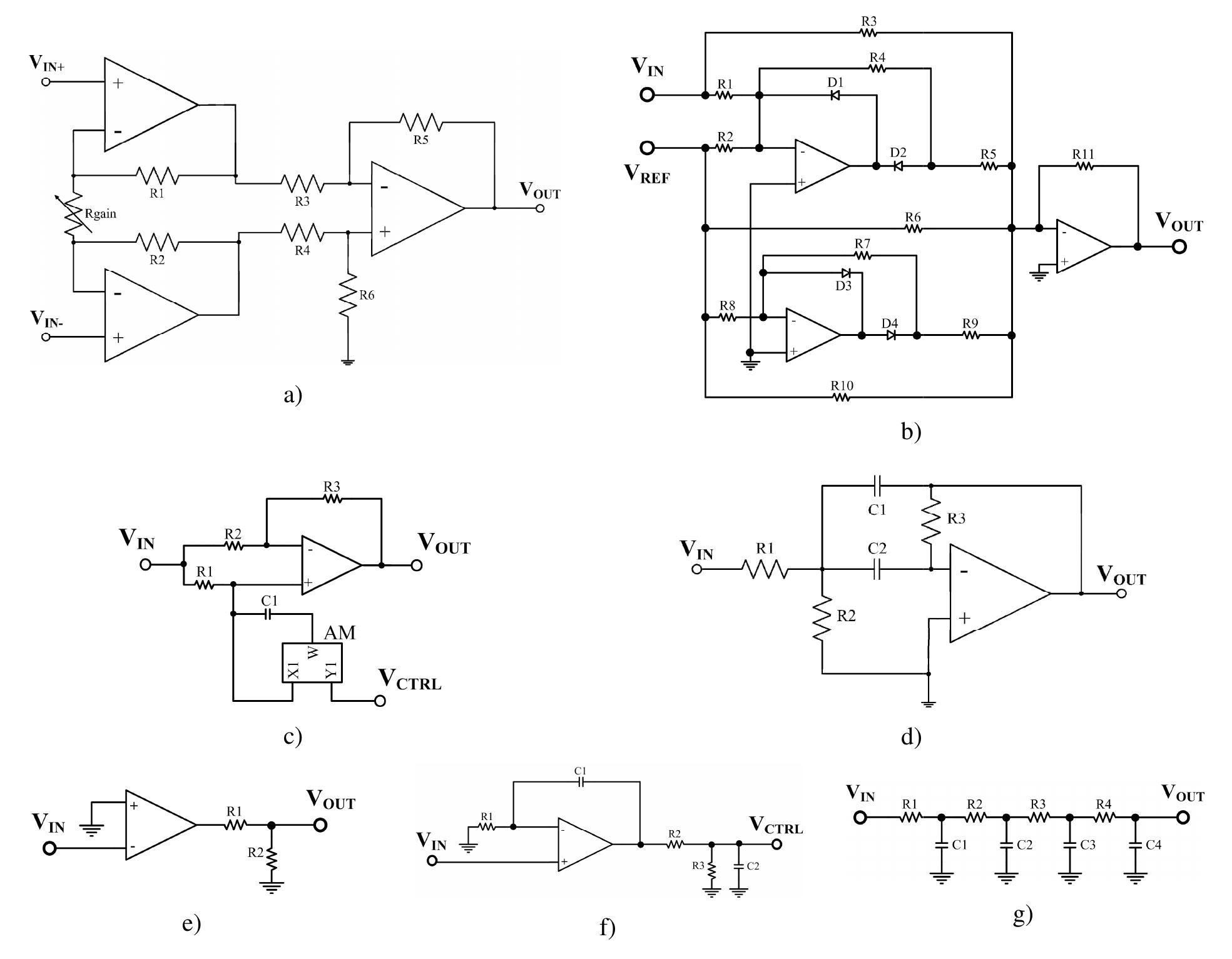 Internal topologies of the main parts of the automatic