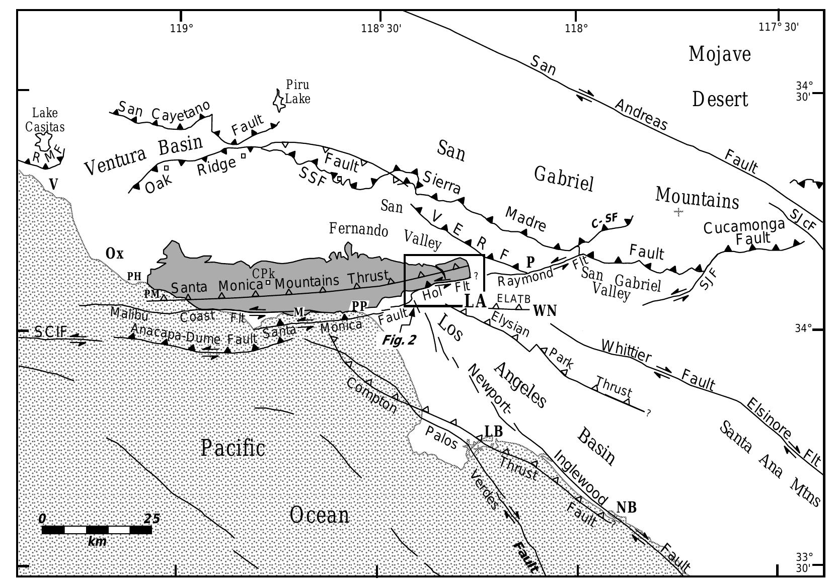 Regional neotectonic map for metropolitan southern