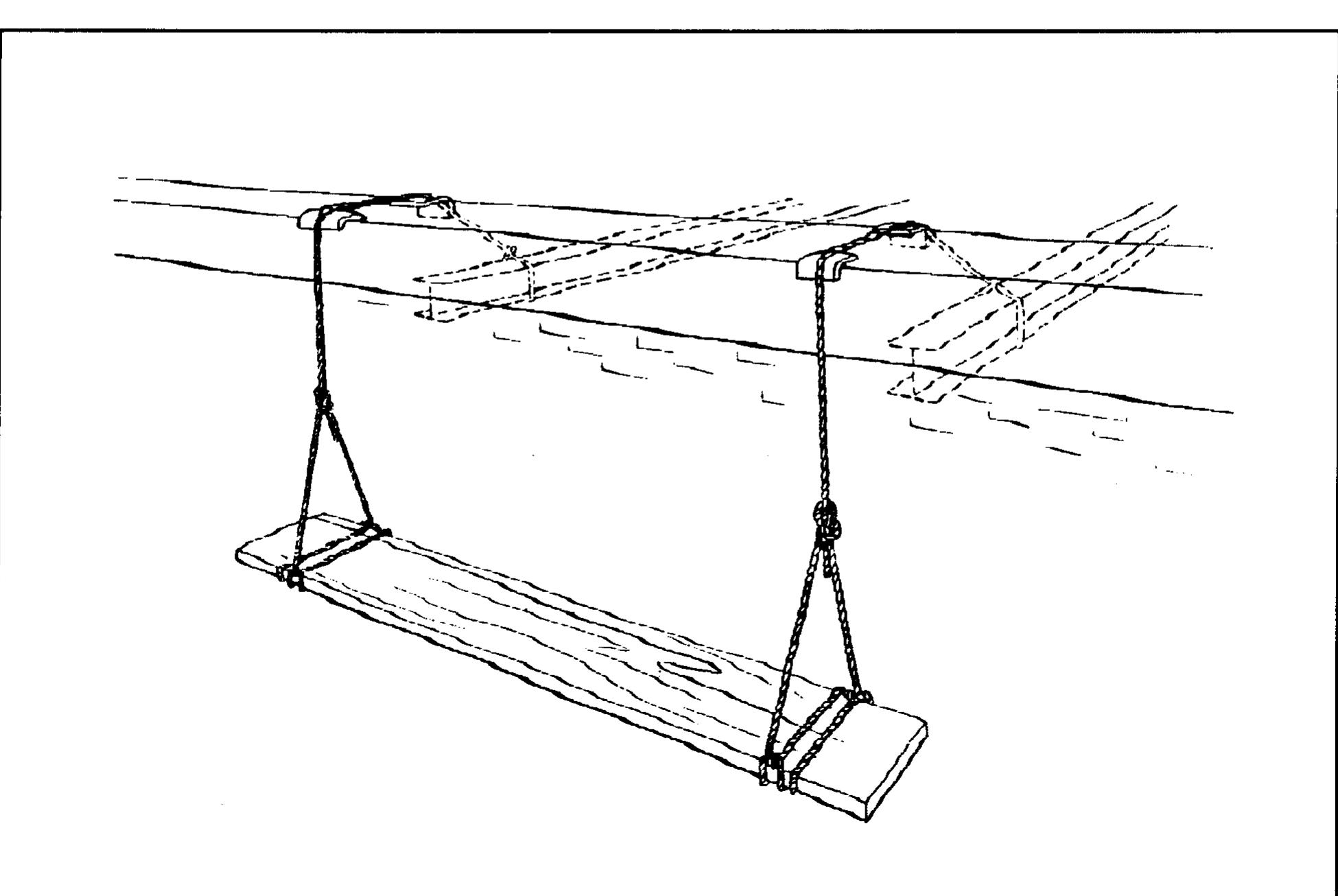 -1. scaffold planks in place figure 6-2. single-plank