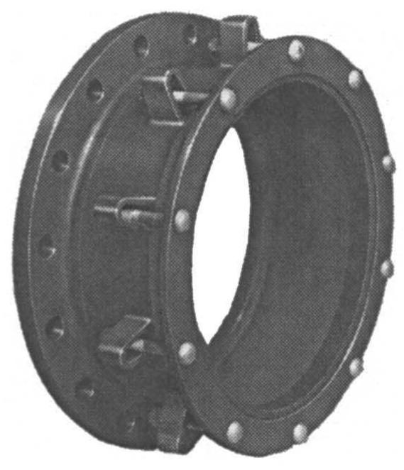 -24 compression by flange coupling for use in joining pe to