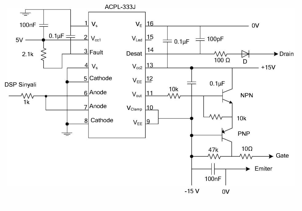 Mosfet driver circuit gate signals produced by the