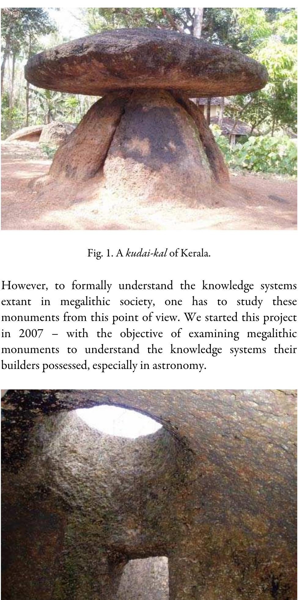 Figure 4 - Megaliths in ancient India and their possible