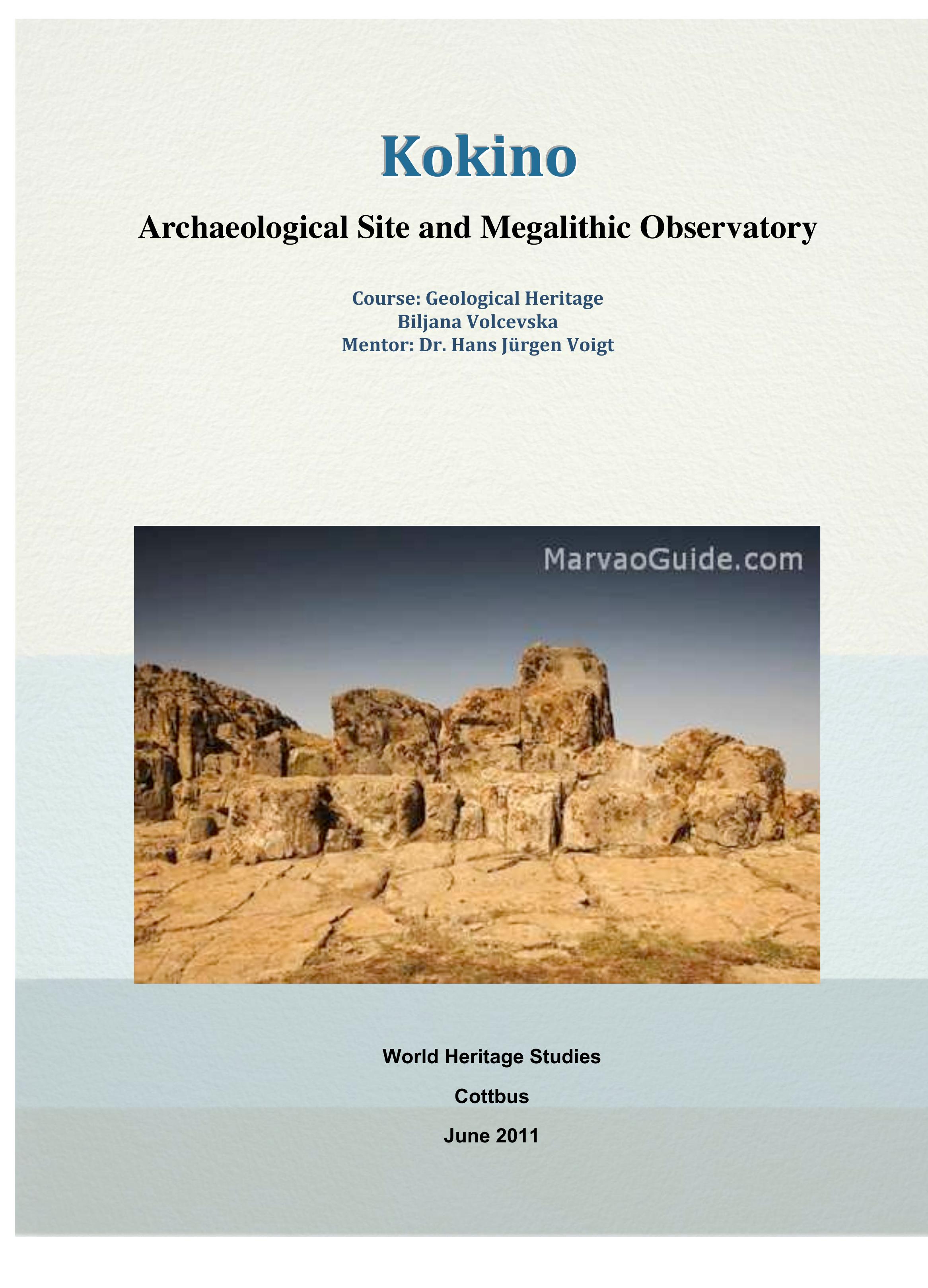 Figure 1 - Kokino, Megalithic Ancient Observatory