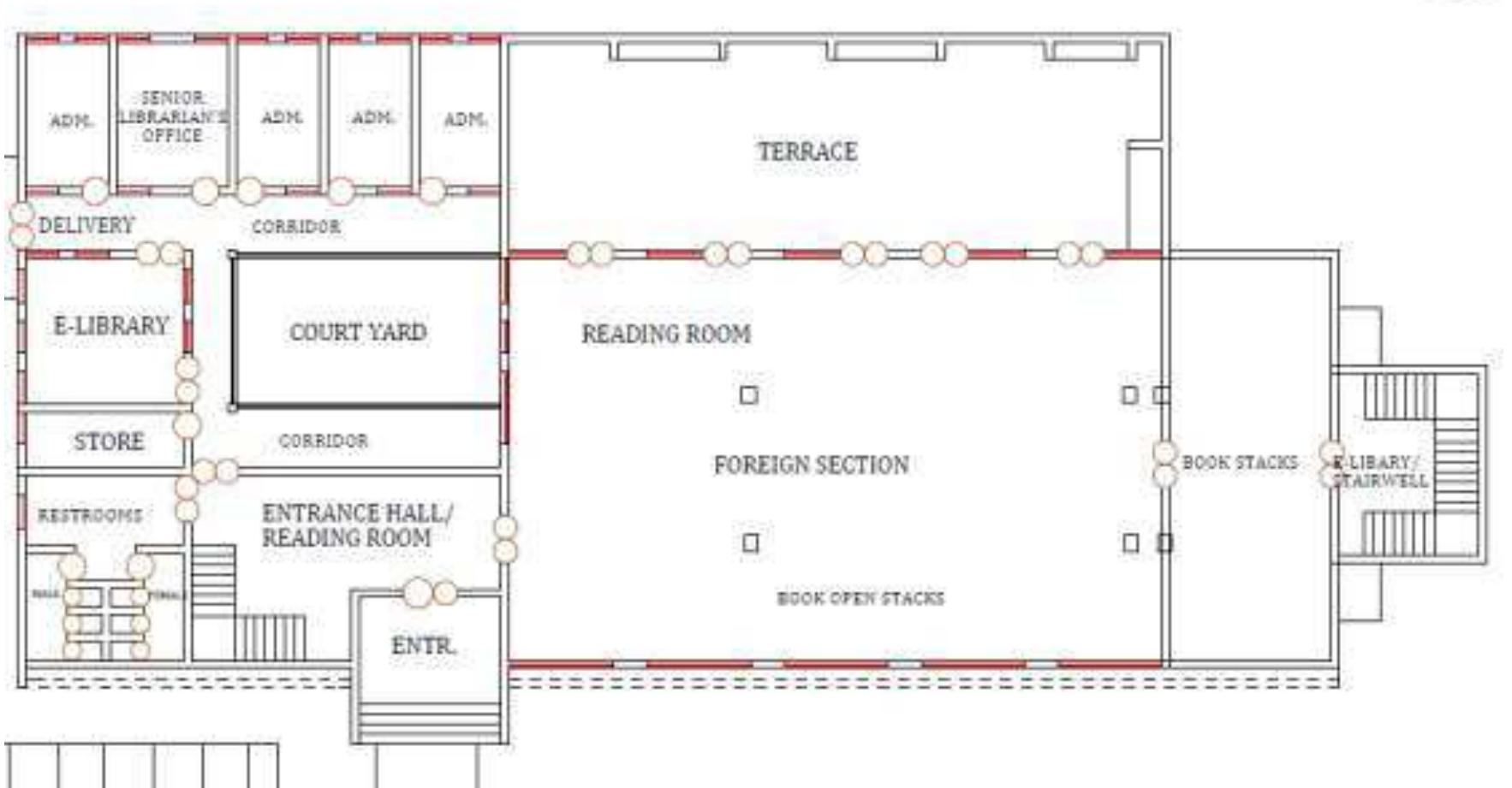 13: ground floor plan of the national library enugu (source: