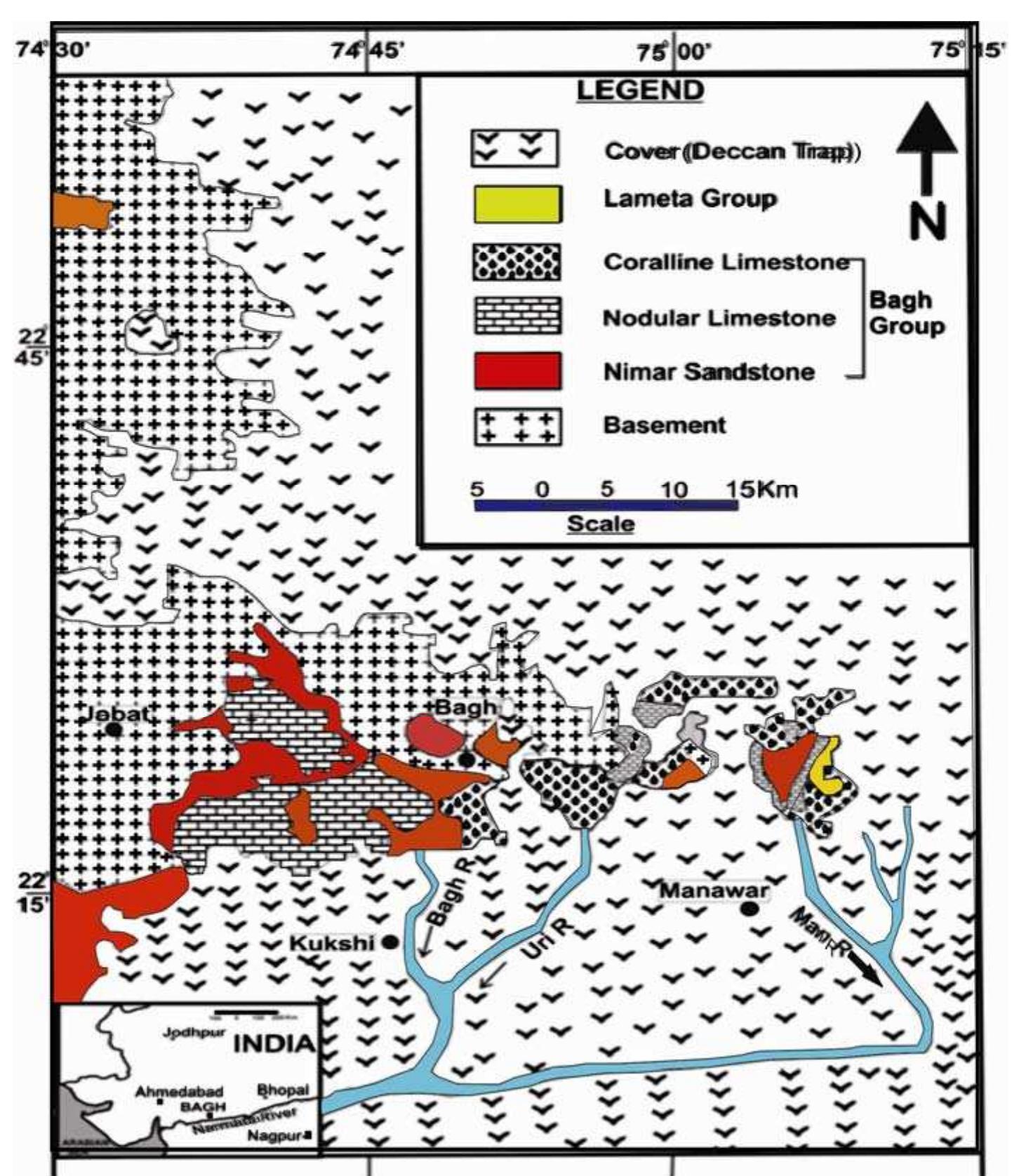 Geological map of bagh area (after j aitly and ajane 2013