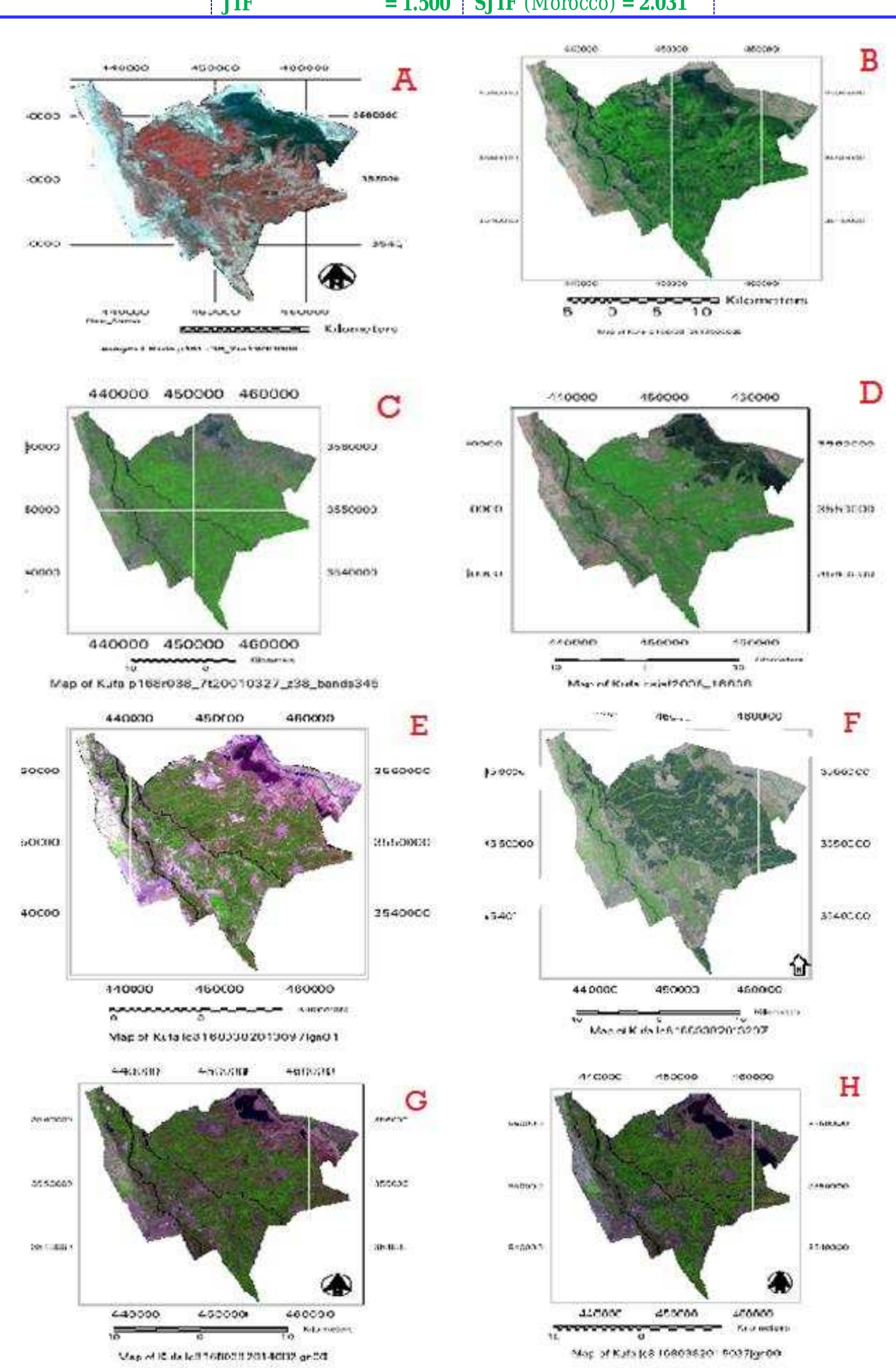 - the multi-temporal landsat images used in the study.