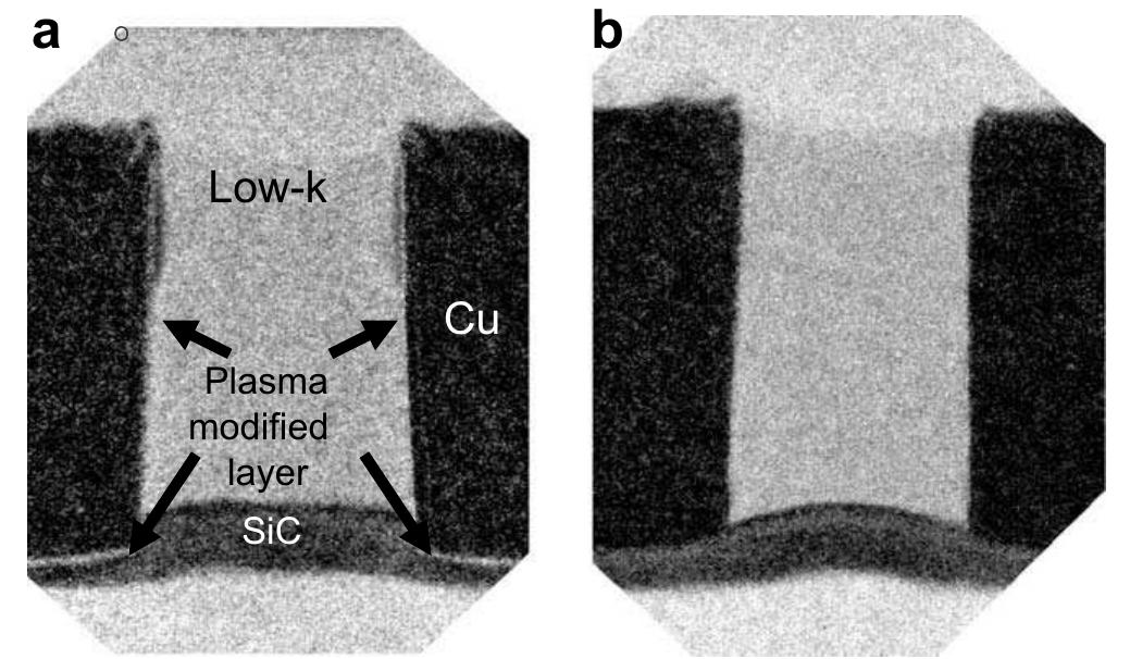Eftem images (a) process-of-record wafer using plasma ashing