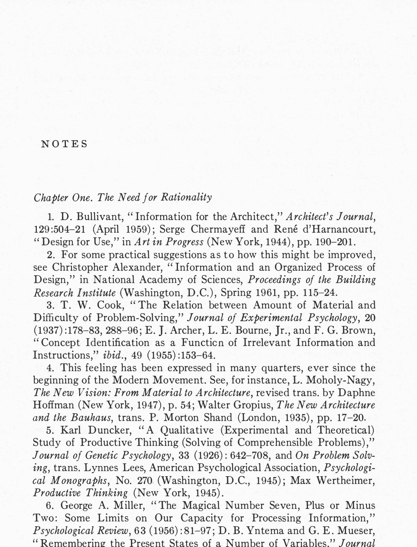 Figure 92 - Notes on the Synthesis of Form