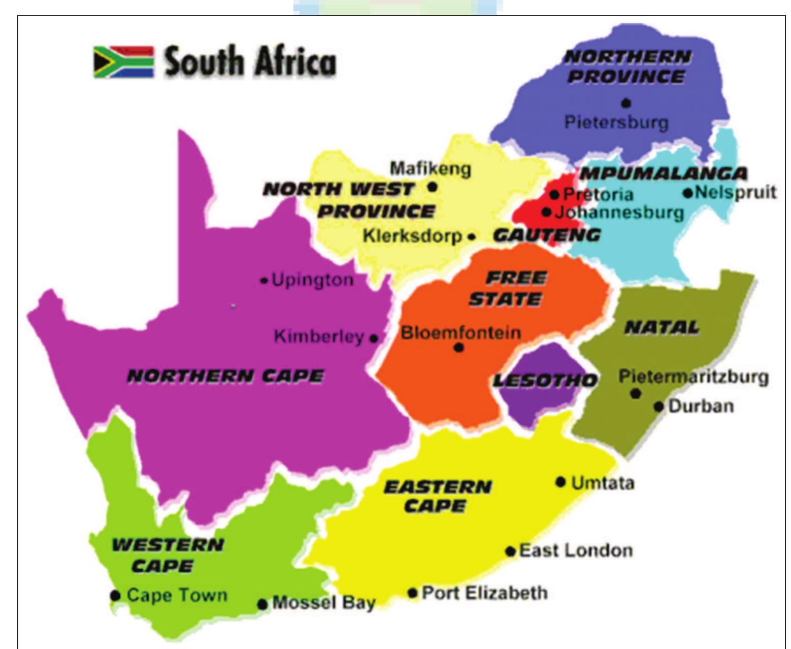 Map of mthatha, eastern cape province, south africa.