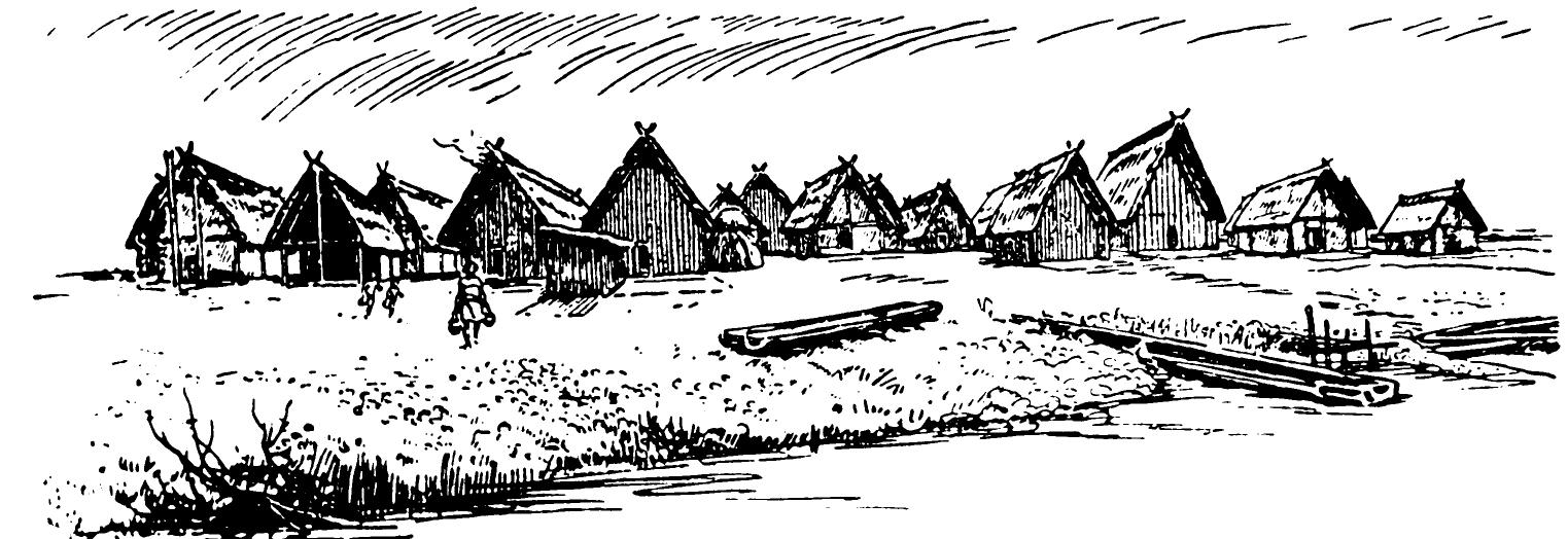 plan of the neolithic village of aichbuehl on the federsee