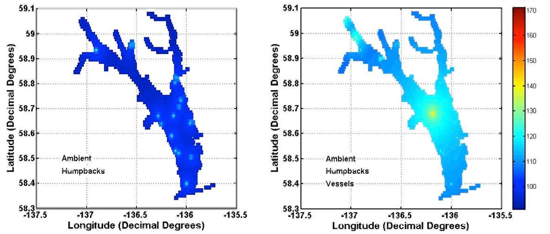 Comparative examples of humpback whale acoustic