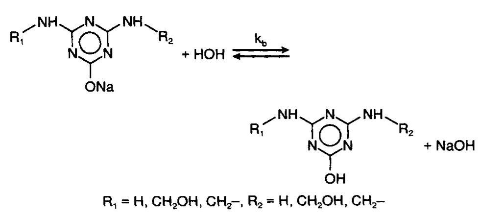 Hydrolysis equilibrium of the ammeline salt in aqueous