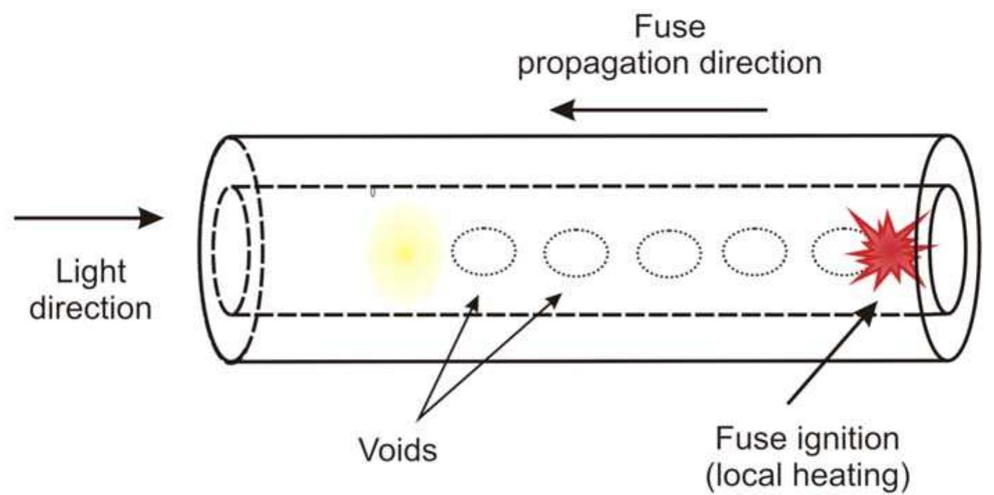 Schematic representation of the fuse effect ignition and