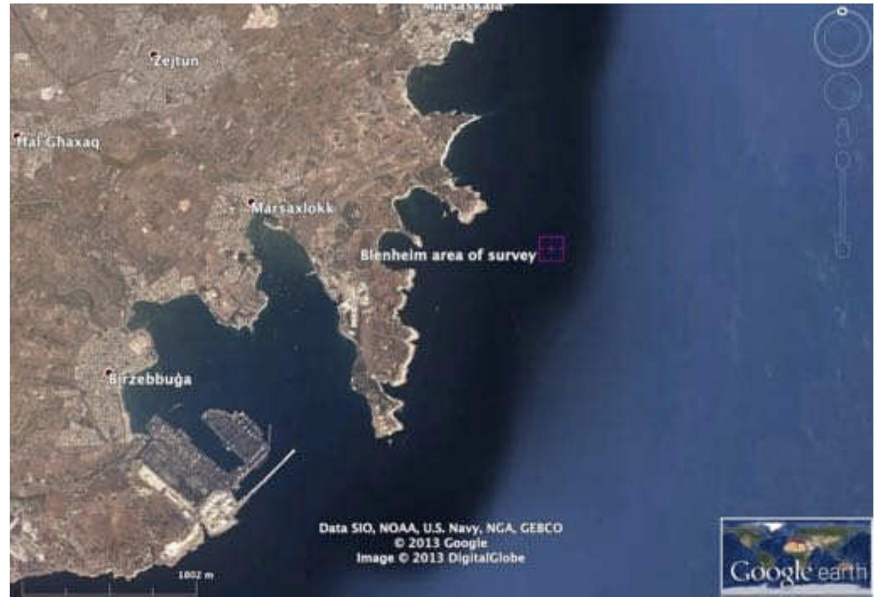 map showing site of z7858's deposition (source of image