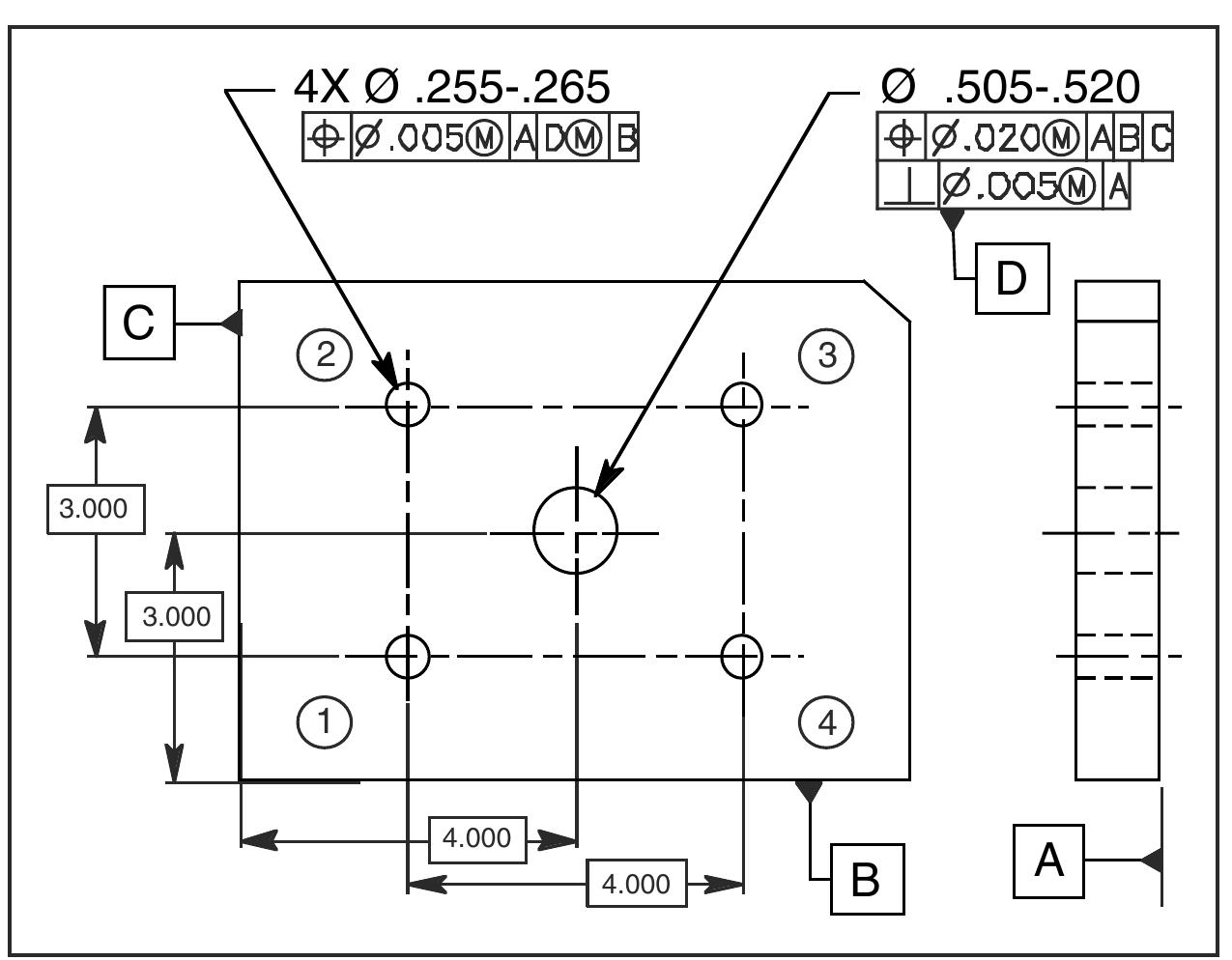 -7 the drawing of a pattern of features controlled to a