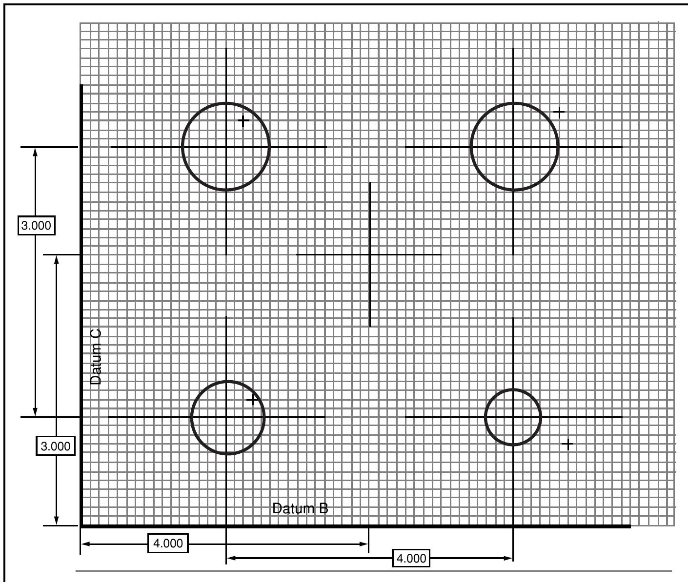 -9 the data graph with feature axes and tolerance zone
