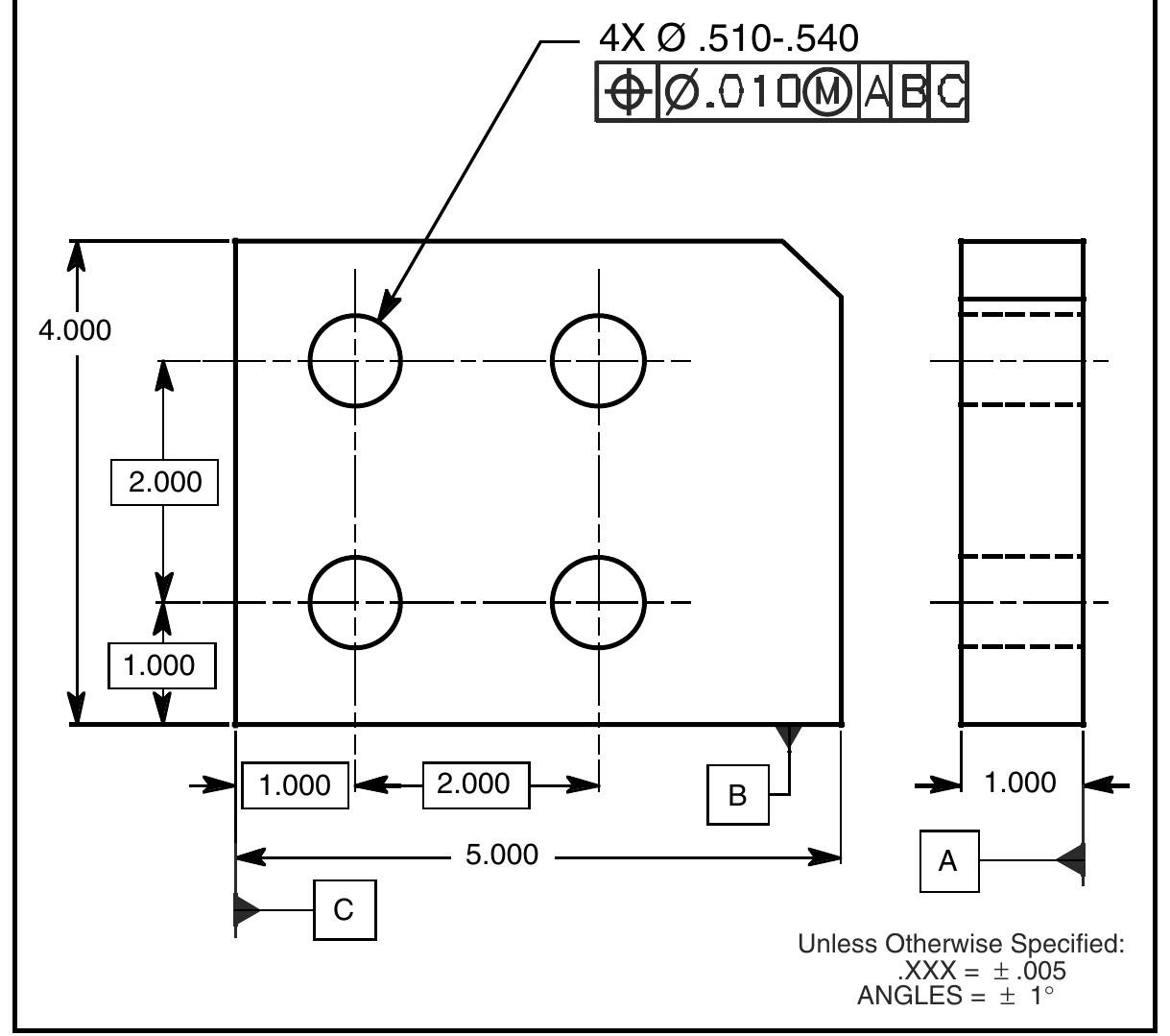 -7 a geometric tolerance applied to a pattern of features.