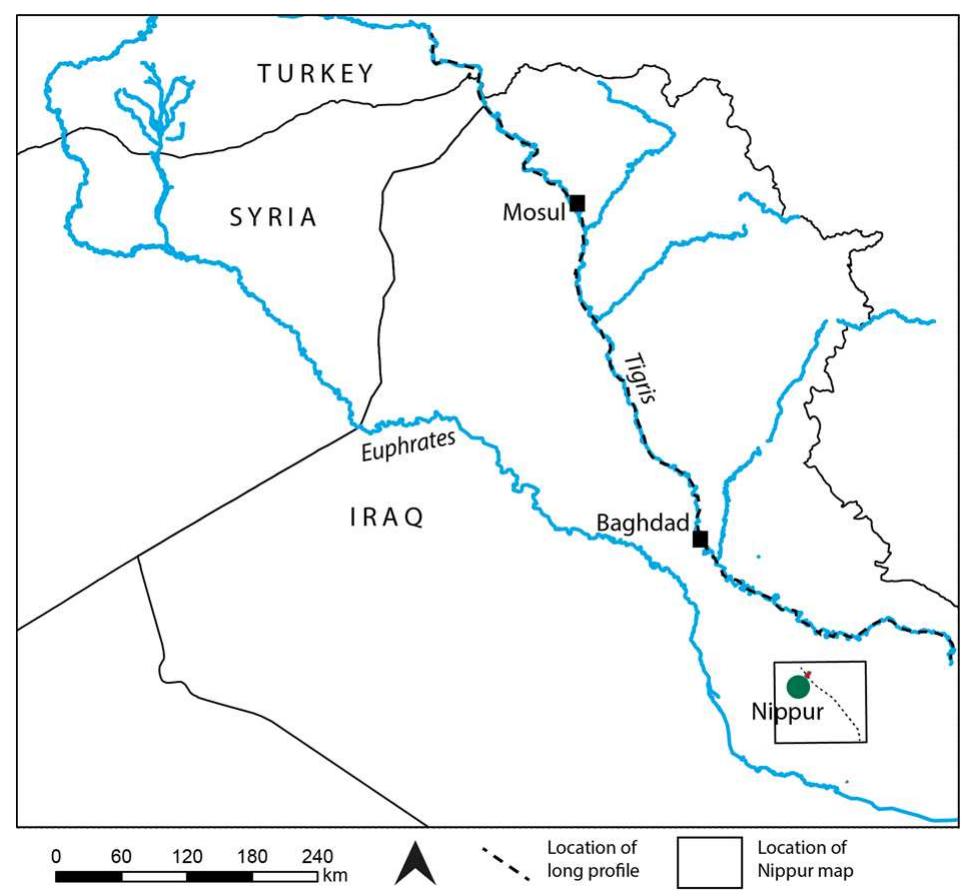Regional map of upper and lower mesopotamia showing location