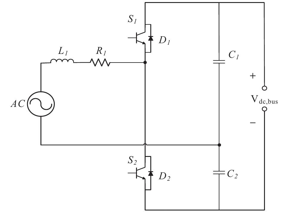 Single-phase half-bridge bidirectional inverter.