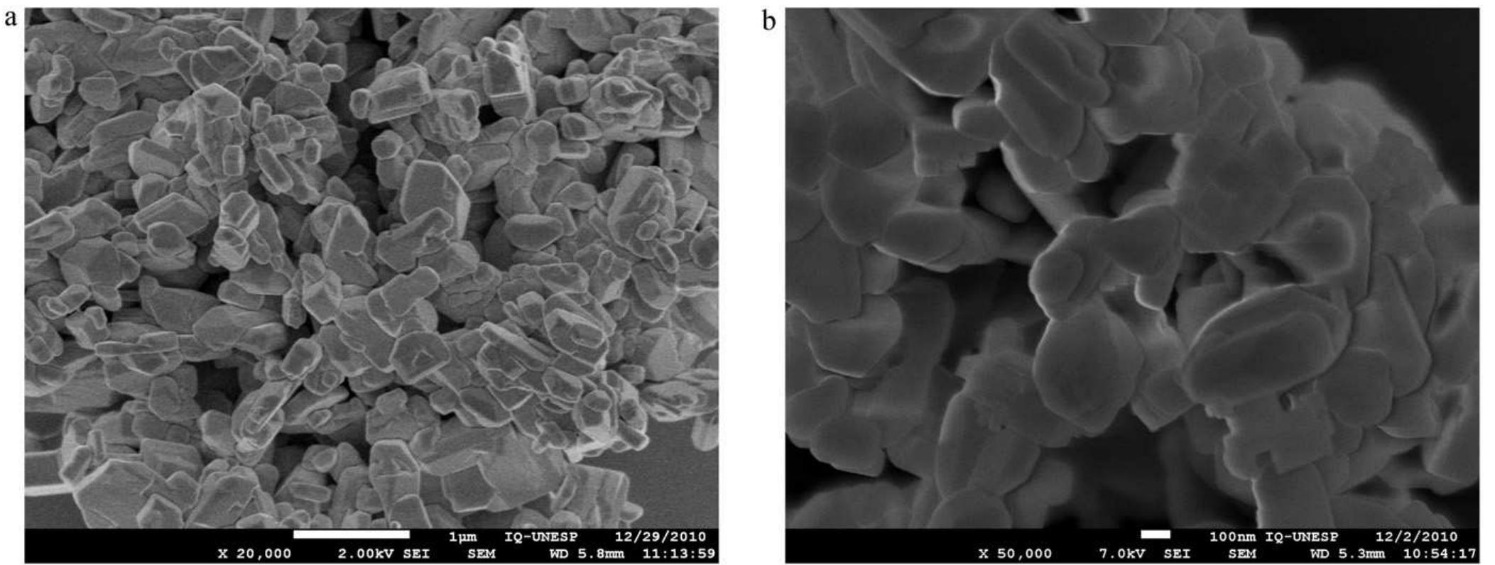 Fe-sem images of bfo nanoparticles synthesized at 180 °c for