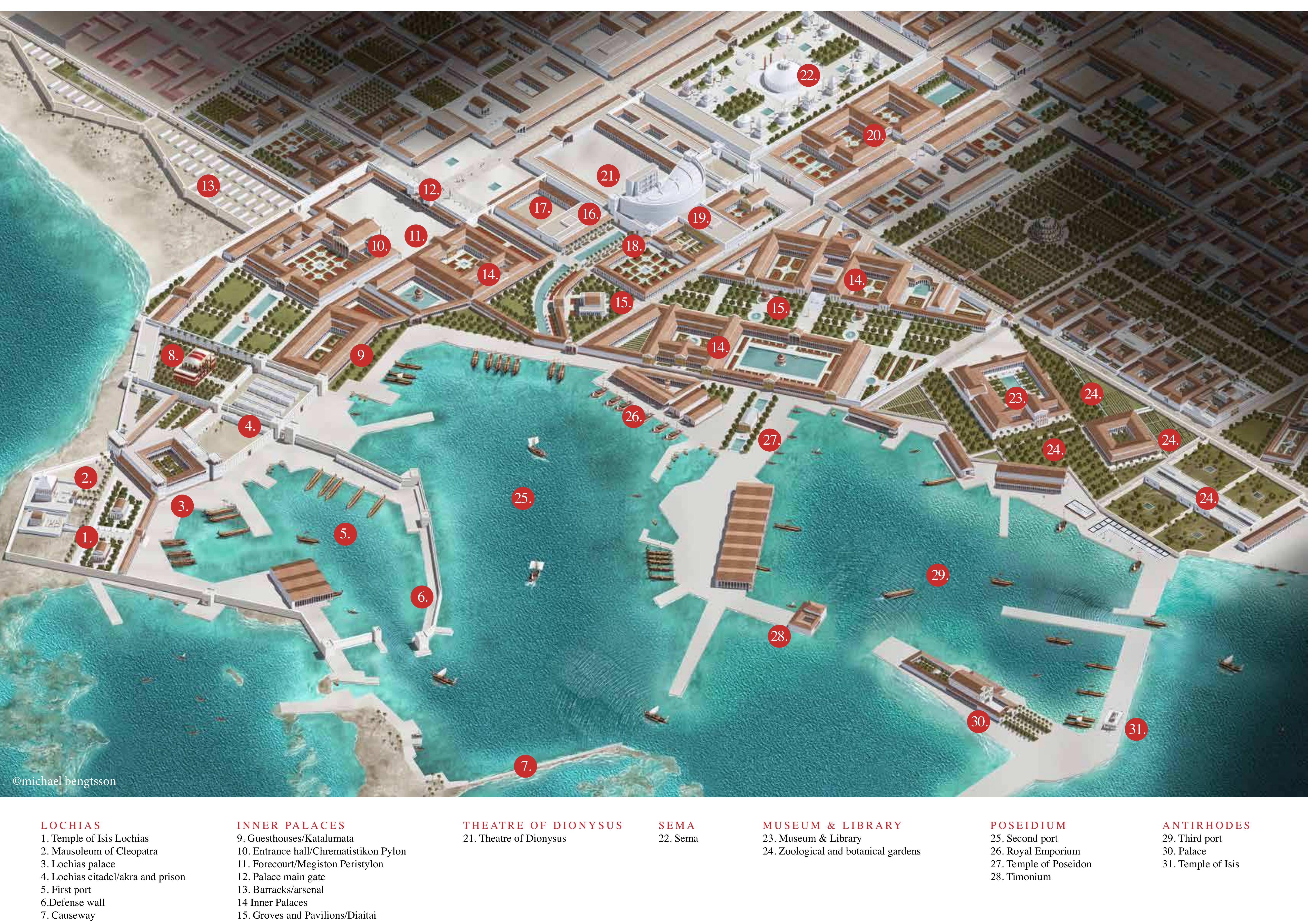 Figure 3 - Reconstruction of the palace area in Alexandria