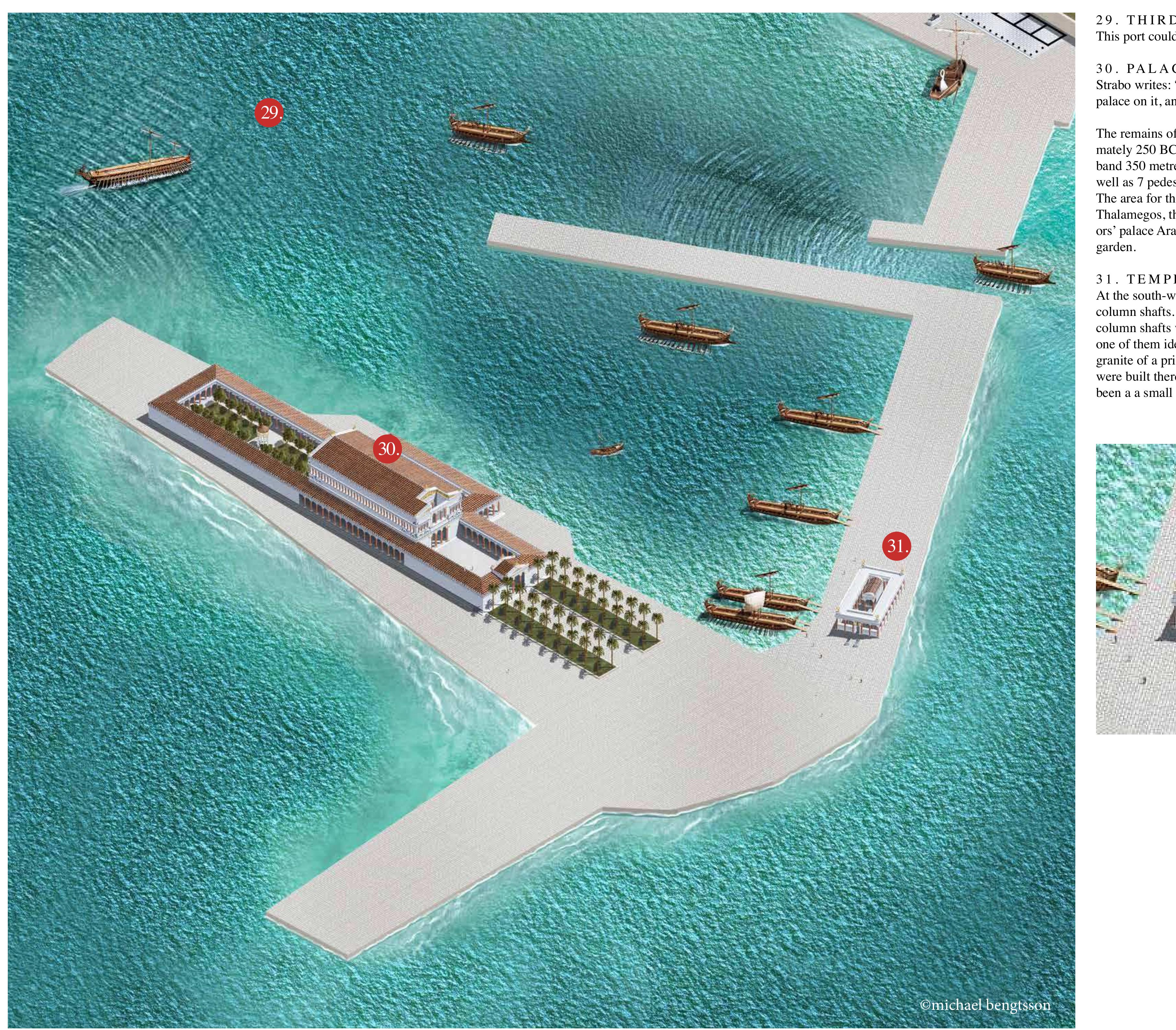 Figure 10 - Reconstruction of the palace area in Alexandria