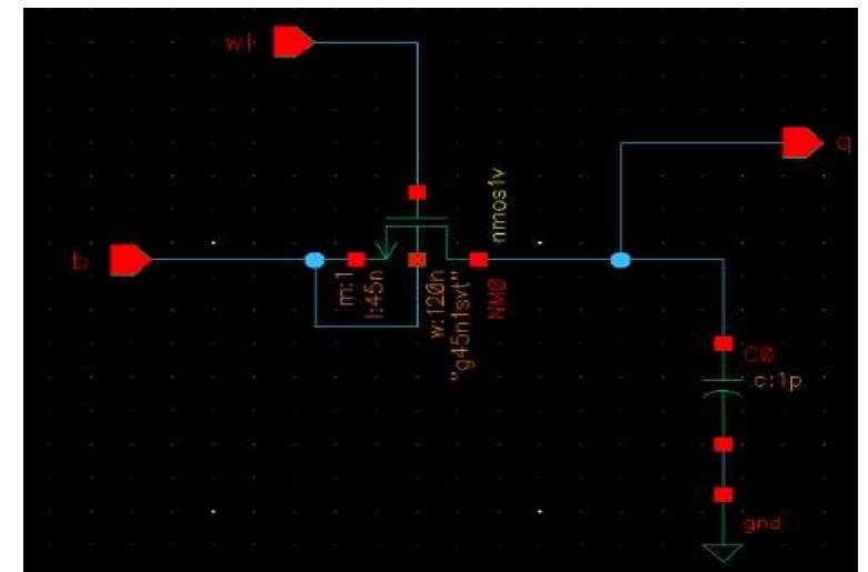 Dram schematic design using the flow design in cadence