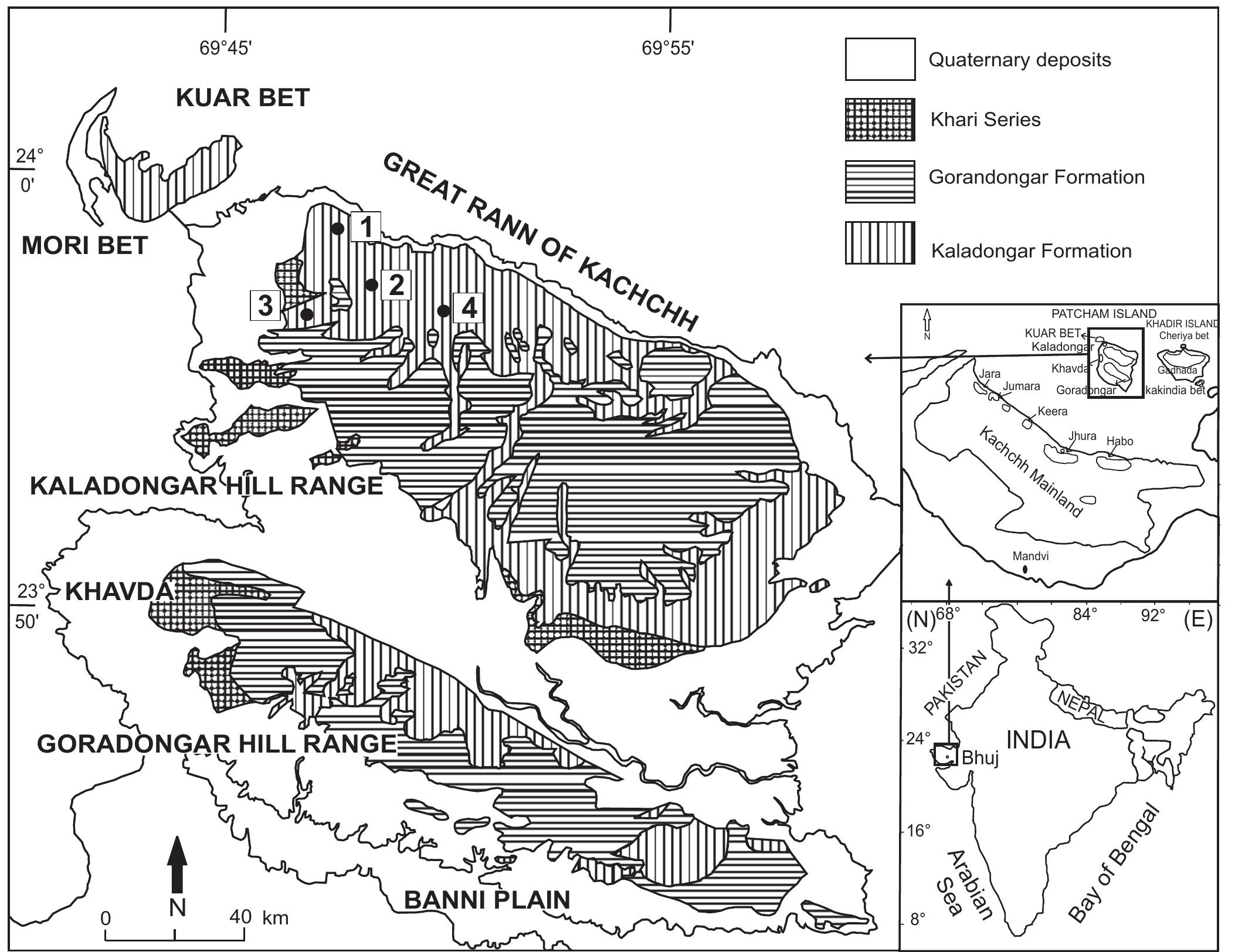 Geological map of patcham island; modified after biswas