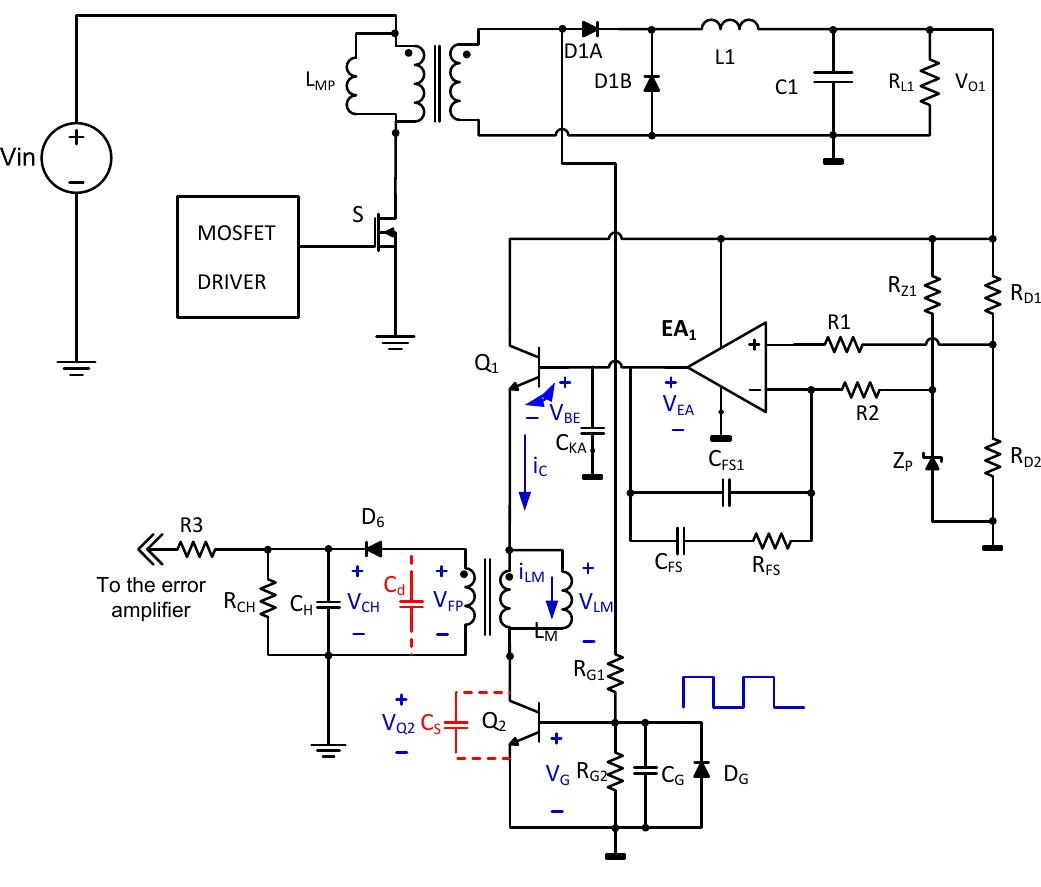 Circuit diagram of magnetic feedback