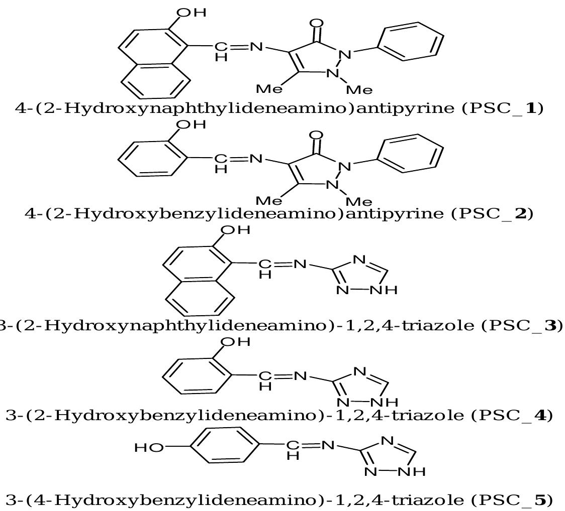 Structural formulae of polydentate schiff base compound