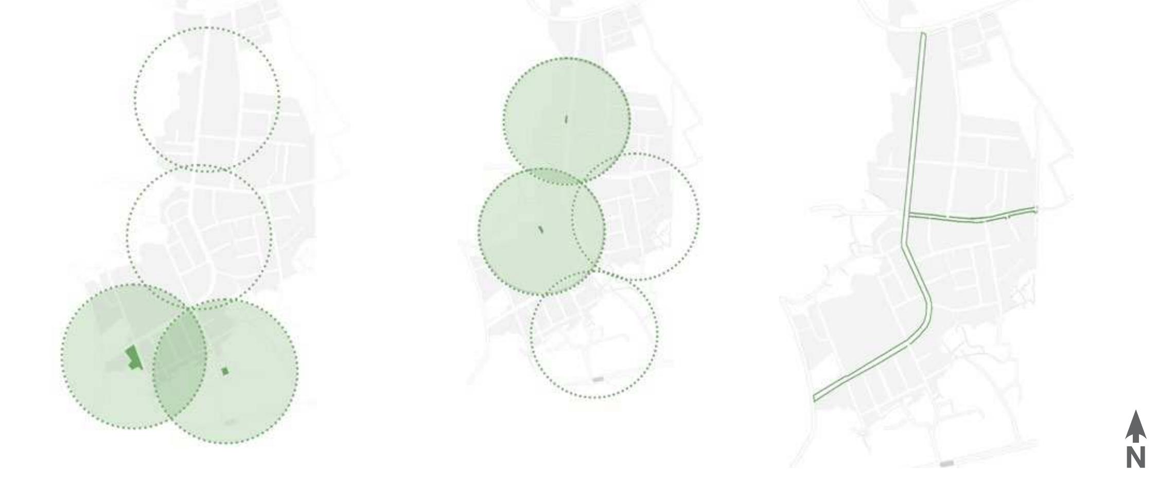 Map showing proposed public open spaces, public toilets and