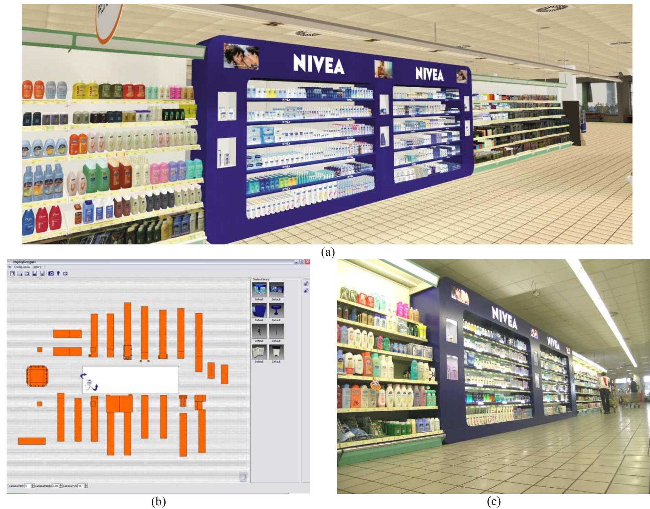 ‘igure 1. supermarkert virtual design: a) area represented