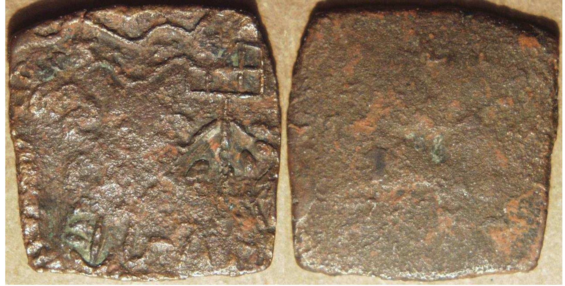 Figure 8 - Ancient coins of Eran, Vidisha with Indus Script