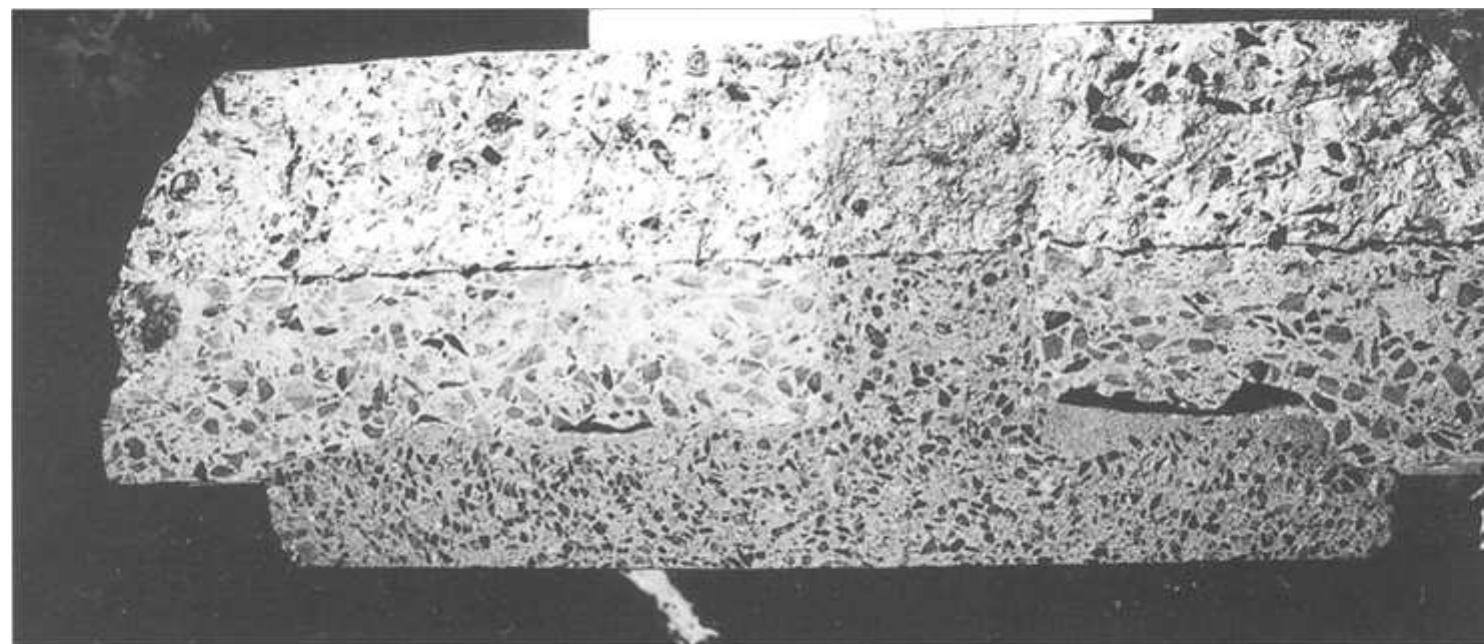 - interface ordinary vibrated concrete - old concrete.