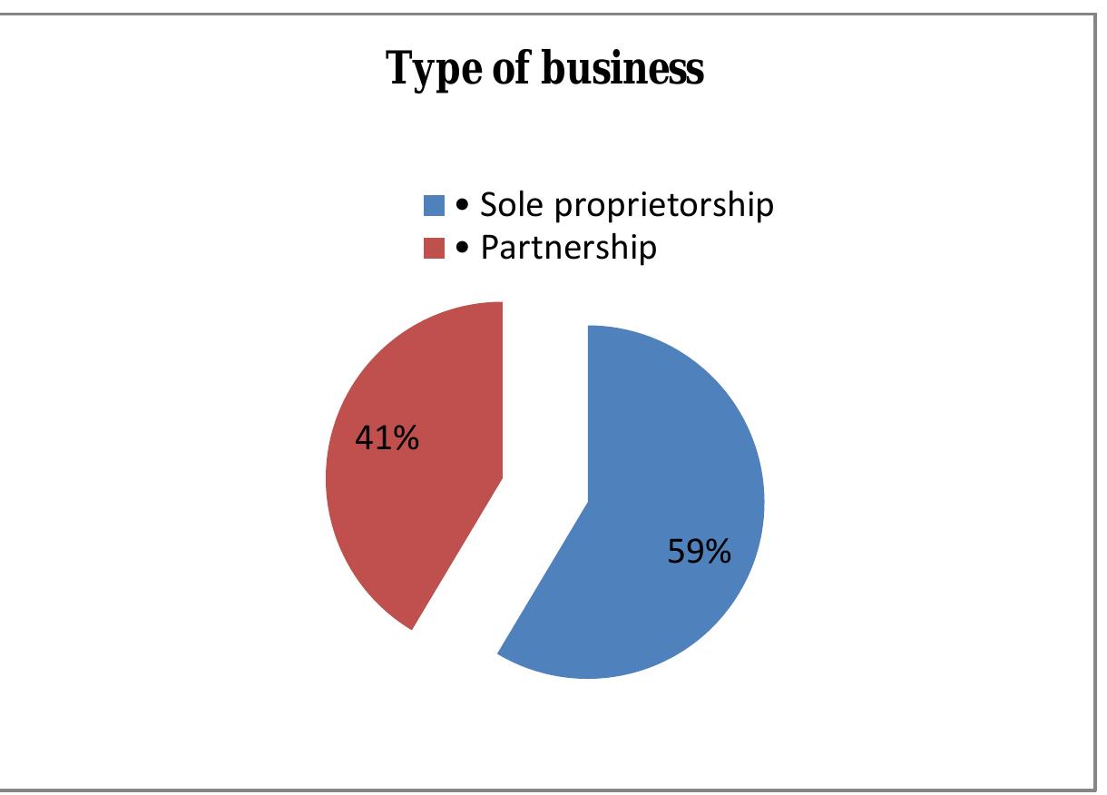 Partnership. chart 4.8 classification of respondents in