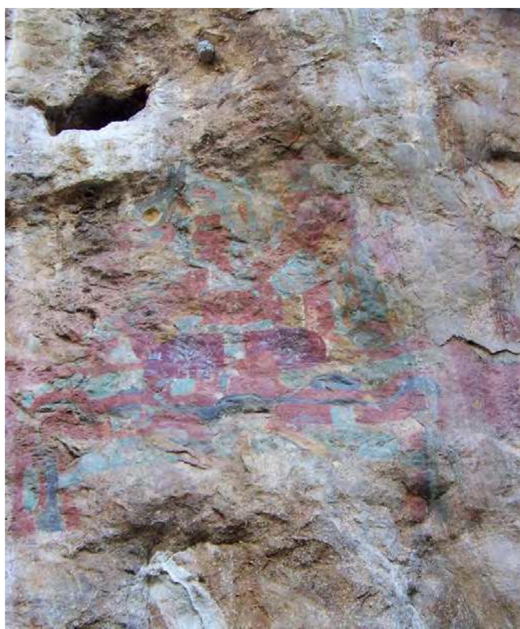 Olmec-style cave paintings from the north grotto of