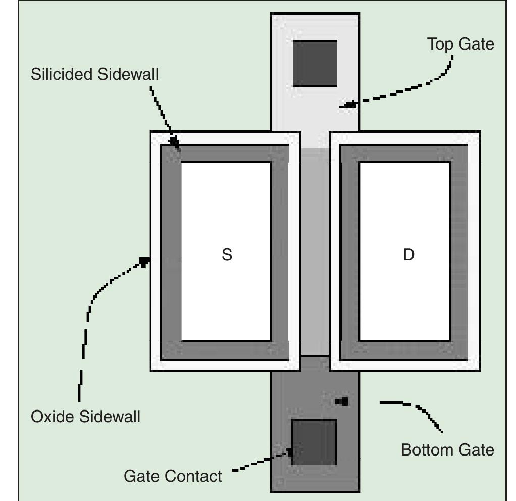 8. top-down view of a pagoda dgfet layout showing the