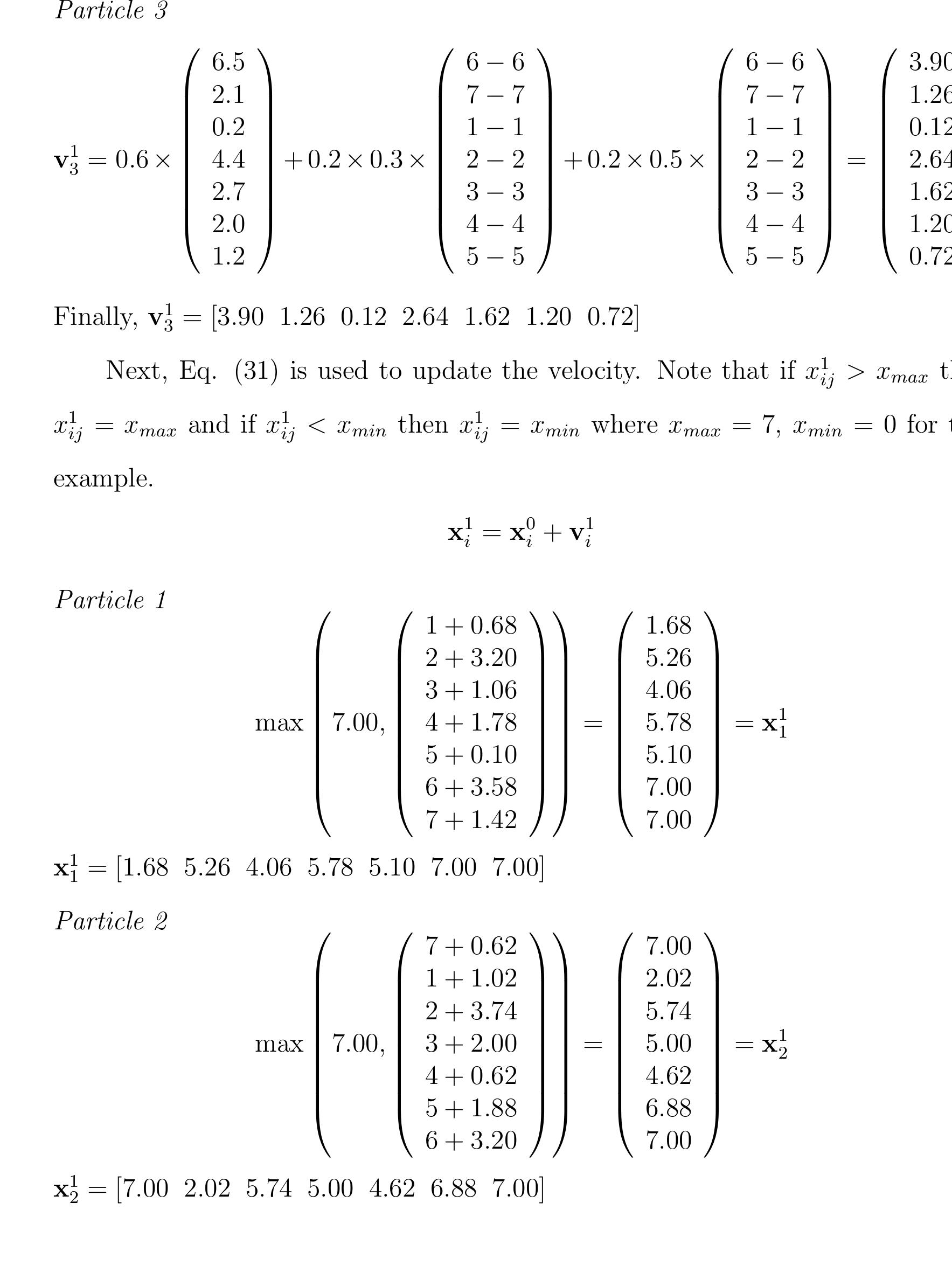 Figure 34 A Particle Swarm Optimization For The Vehicle