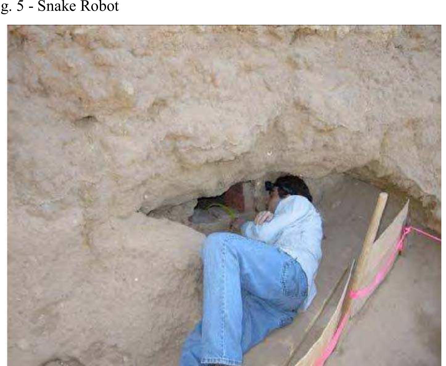 - the snake robot deployed to explore the caves (caves 6 and