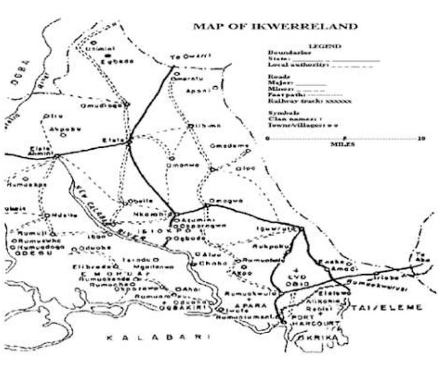 Map of ikwerreland (after nduka 1993) figure 1: map of