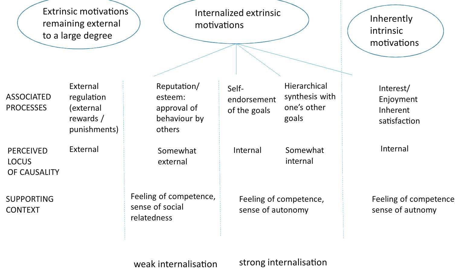 A taxonomy of human motivation (adapted from ryan and deci