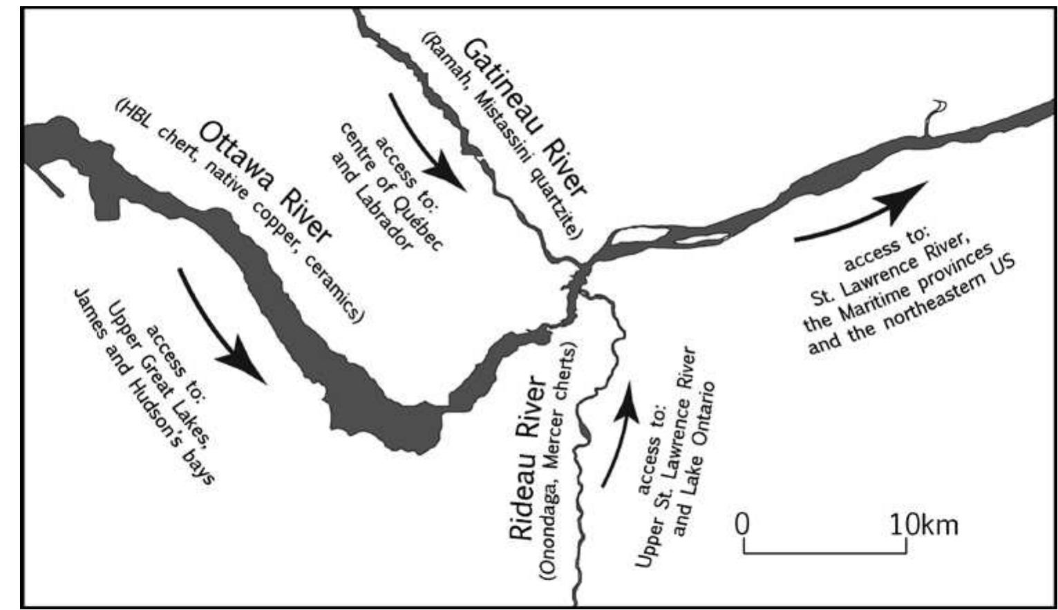 Map of the study area showing the confluence of the
